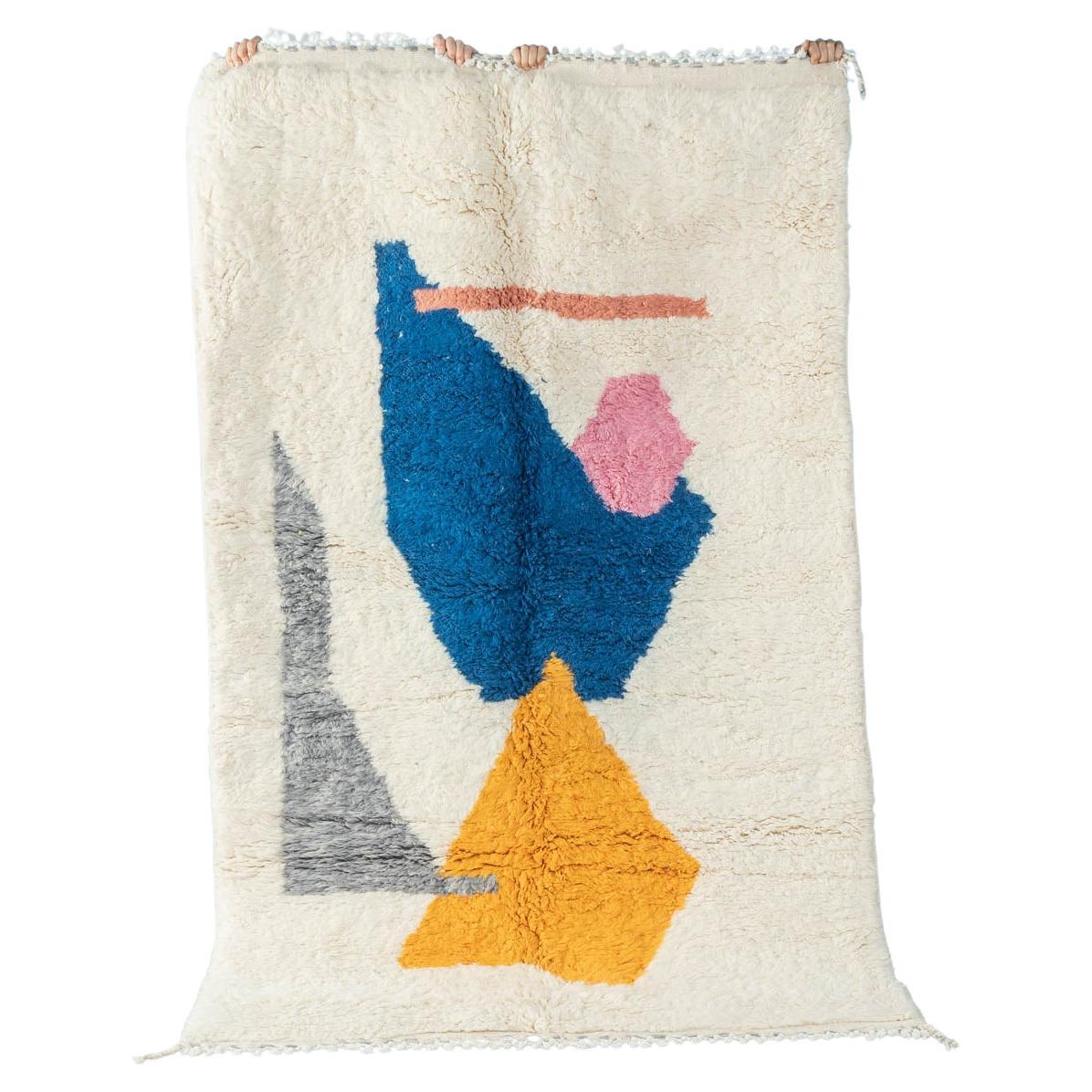 Berber Rug 100% Wool Beni Ourain Handwoven Moroccan For Sale at 1stDibs