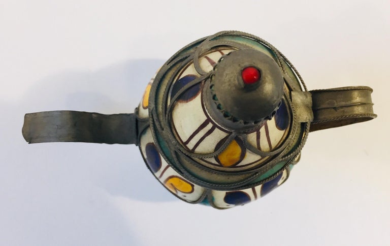 Moroccan Ceramic and Silver Filigree Decorative Tea Pot at 1stDibs ...