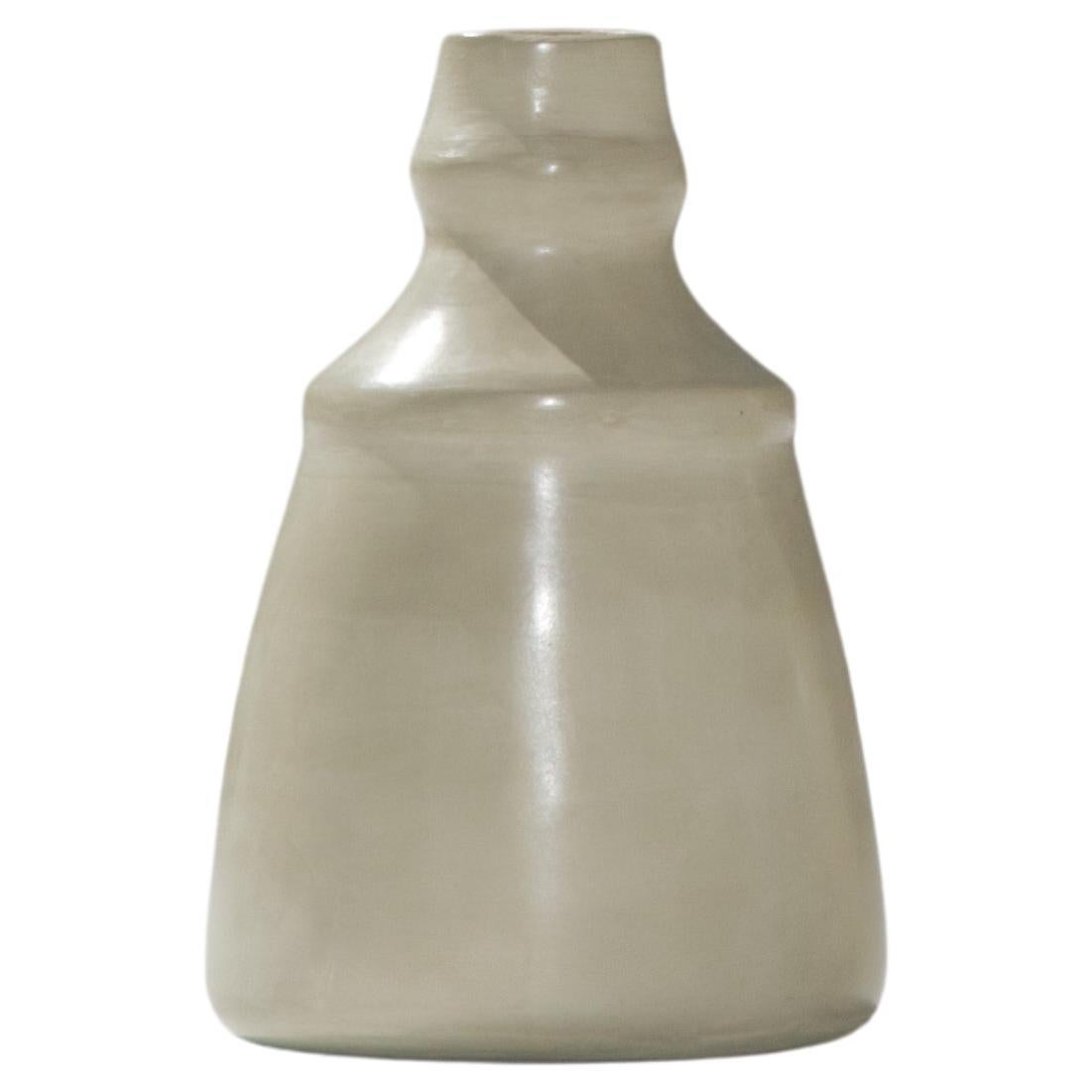 Moroccan Ceramic Hamou Vase - Egg Shell For Sale at 1stDibs