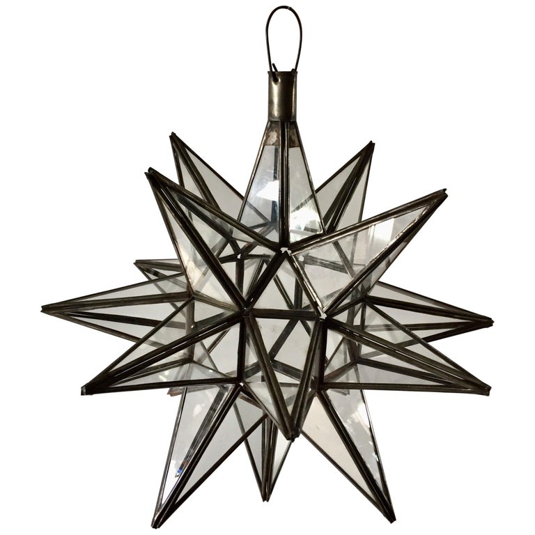 Moravian Star Pendant Light Clear Glass | Shelly Lighting
