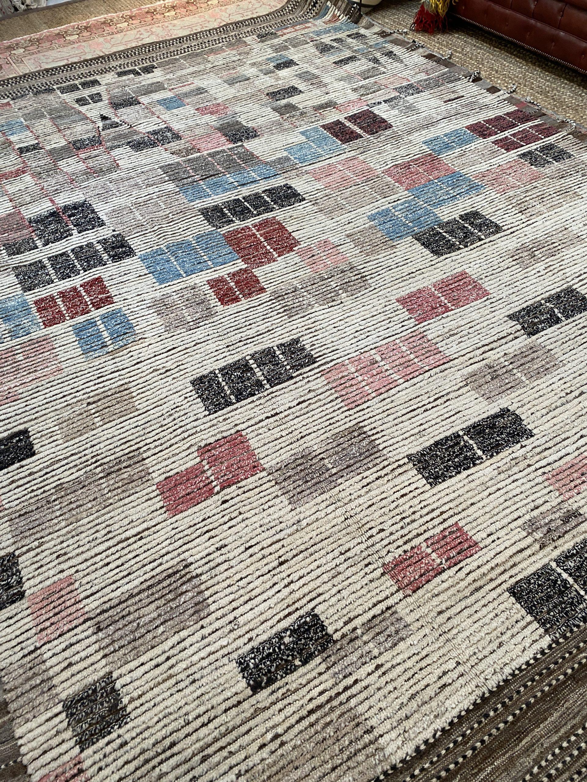 Moroccan Color Block Rug For Sale at 1stDibs