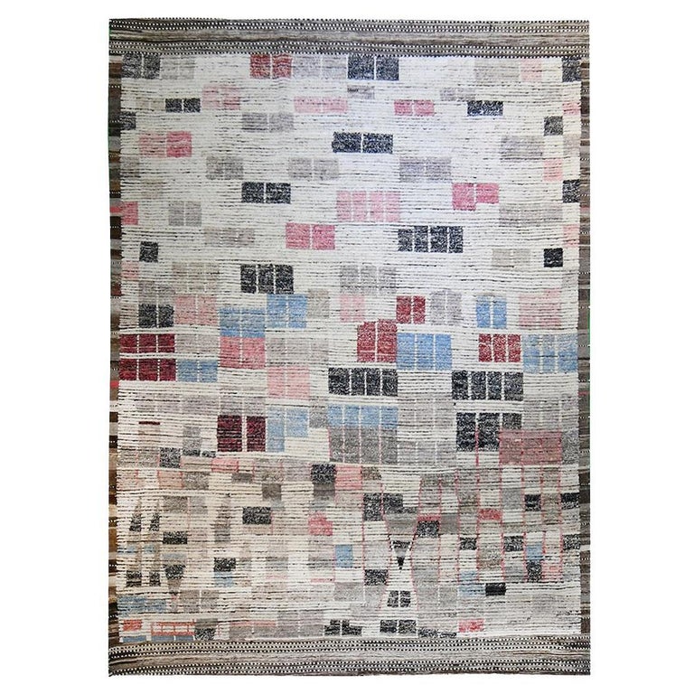 Moroccan Color Block Rug For Sale at 1stDibs