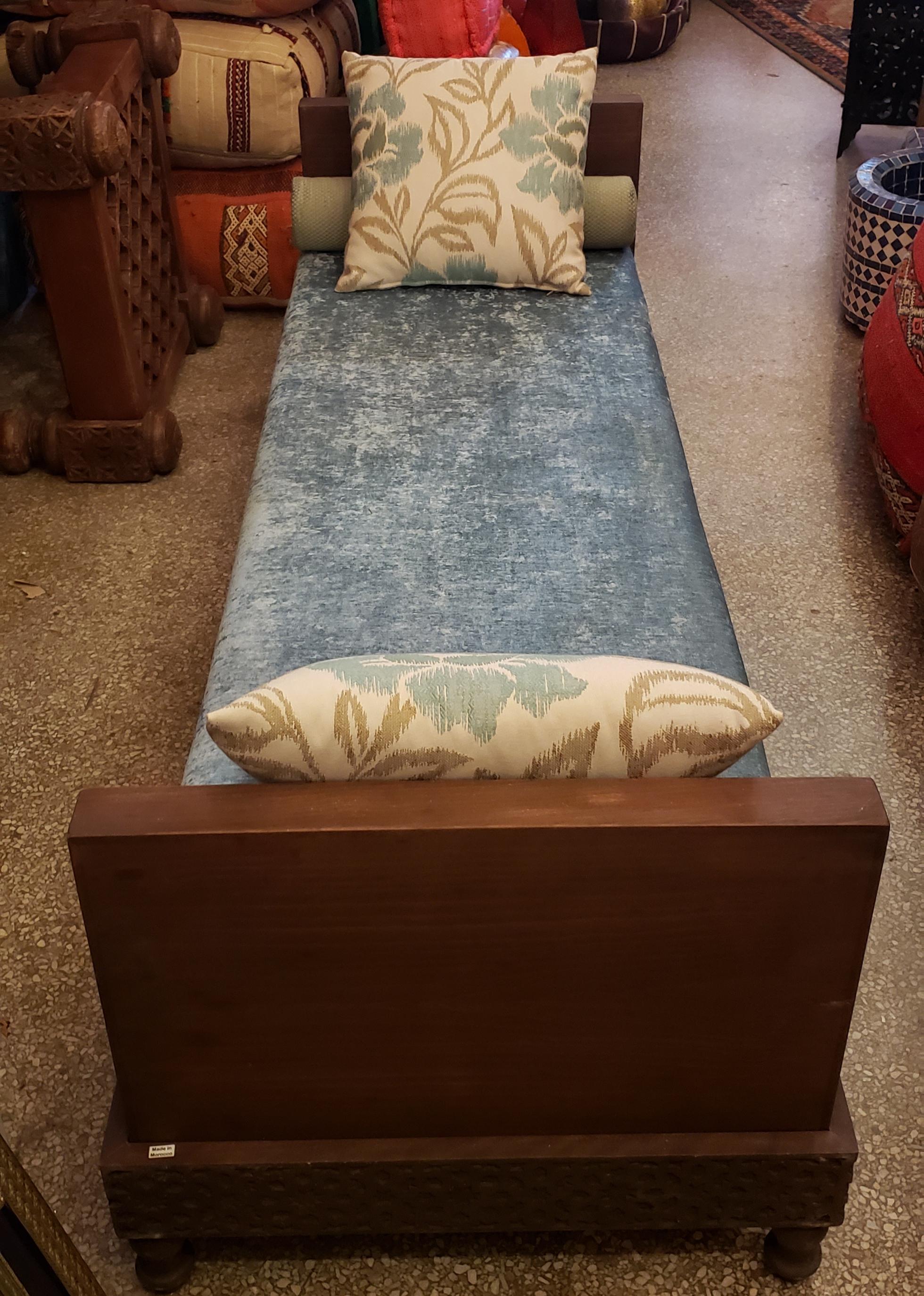 Moroccan Contemporary Bench, Cedar Wood, MOSLM23 For Sale at 1stDibs