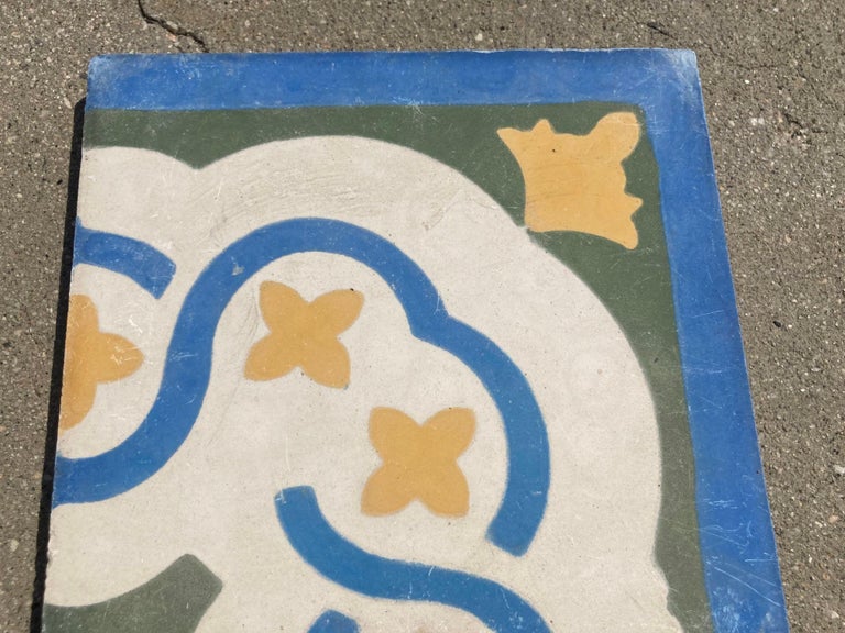 Moroccan Encaustic Cement Tile Border with Moorish Andalusian Fez ...