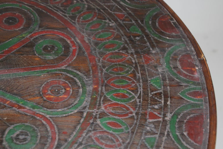 Moroccan Hand Carved Tribal Ethnic Low Coffee Table at 1stDibs