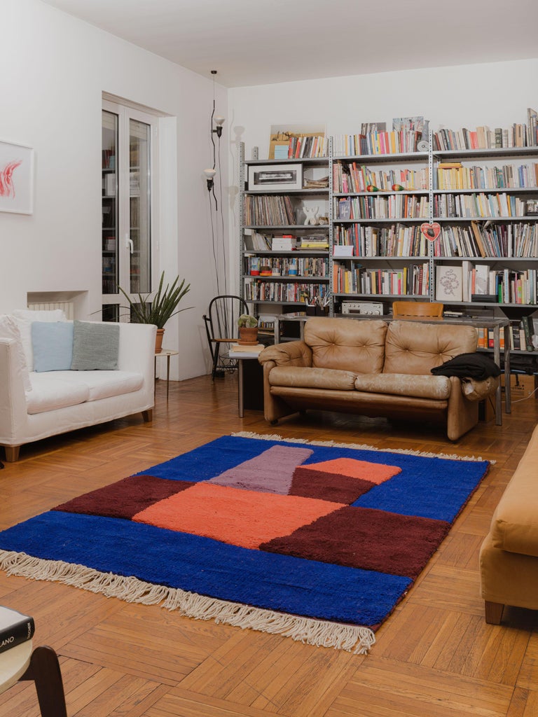 Moroccan Hand Knotted Wool Rug by Maria Jeglinska For Sale at 1stDibs