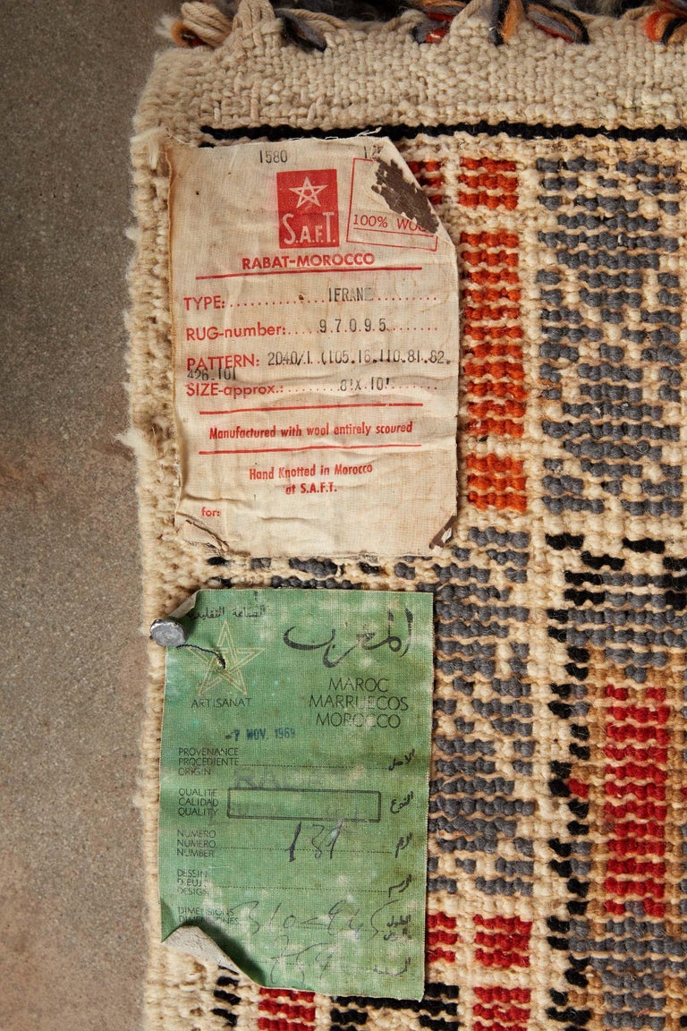 Moroccan Hand Knotted Wool Rug at 1stDibs