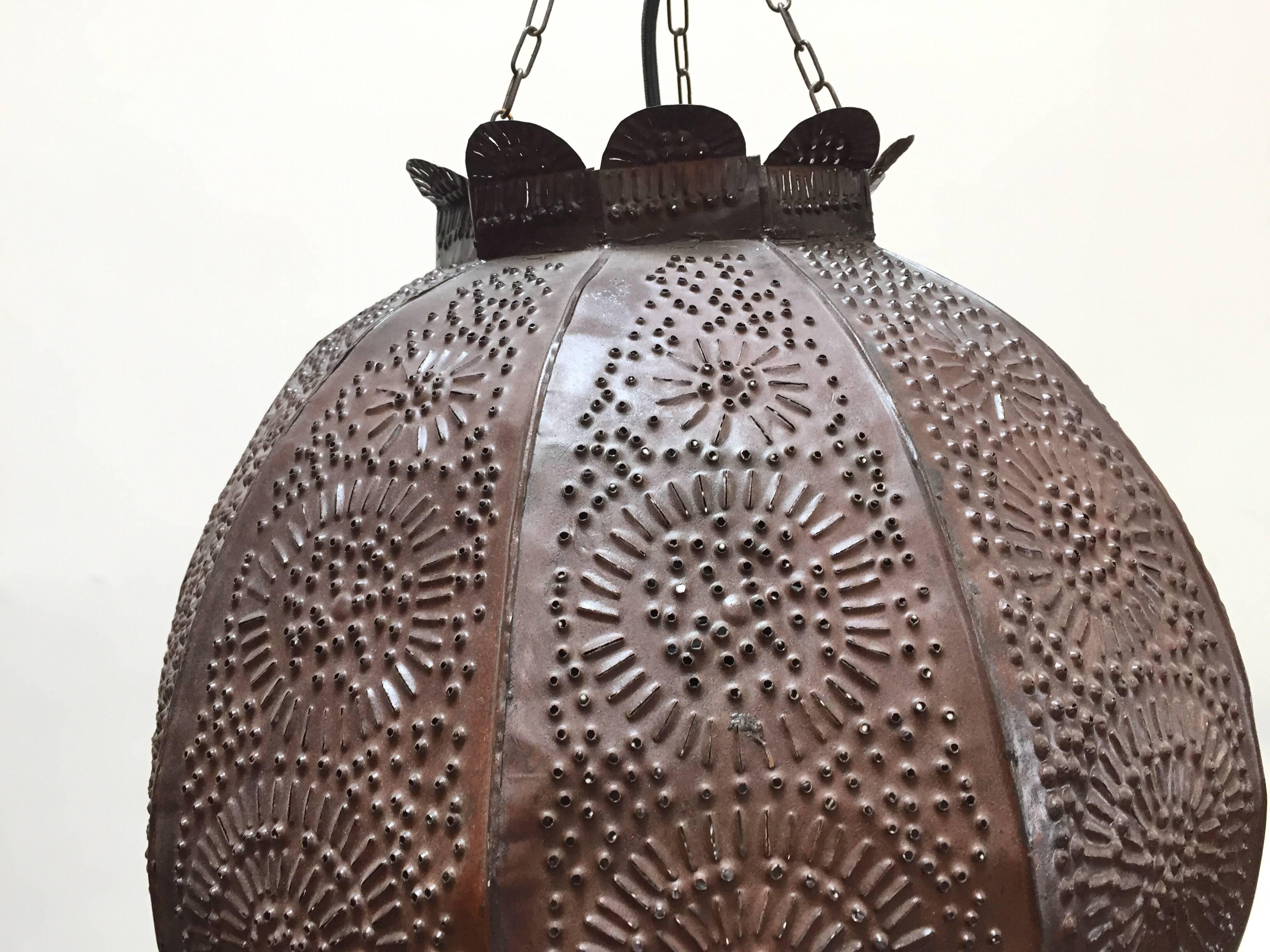 Moroccan Handcrafted Metal Pendant, North Africa For Sale at 1stDibs