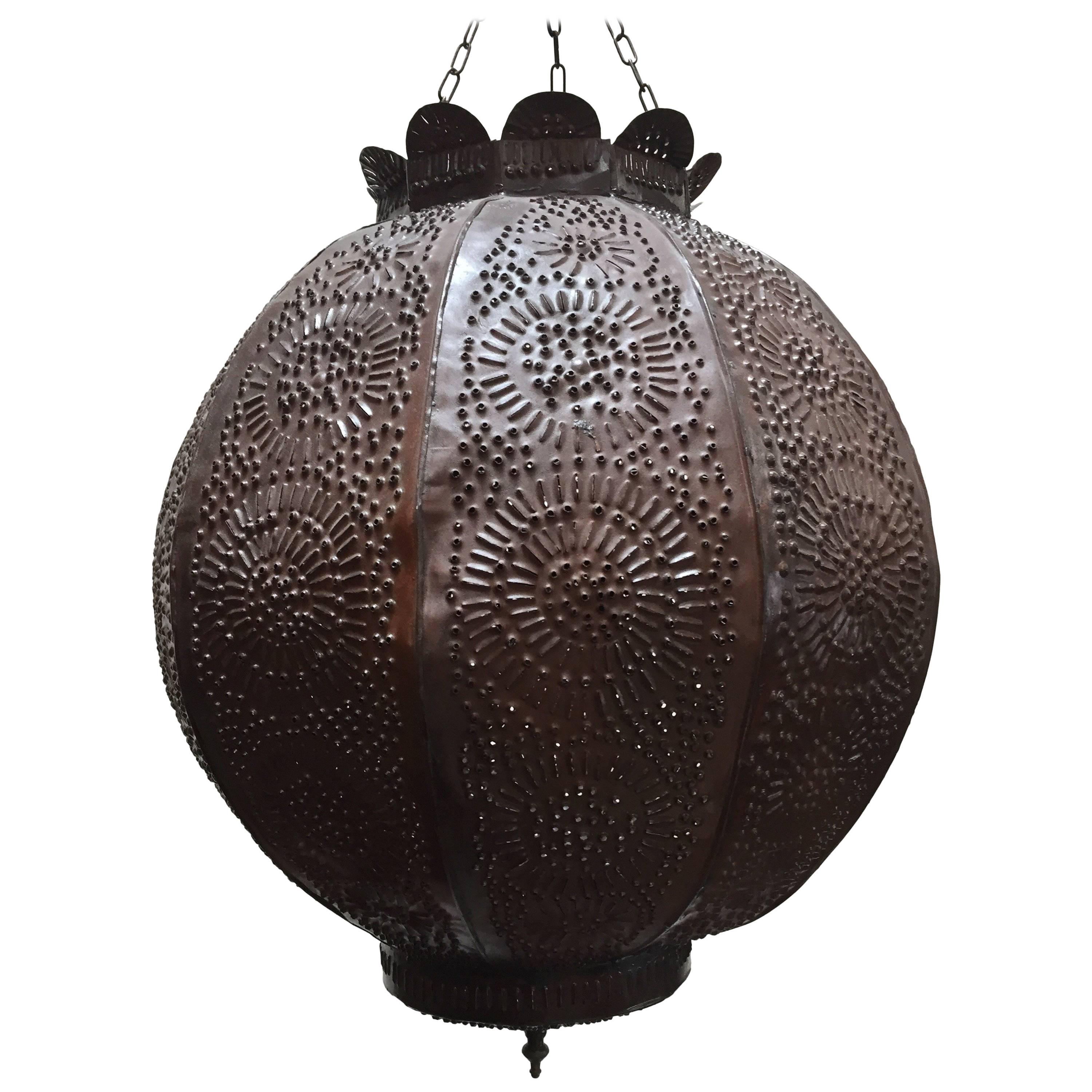 Moroccan Handcrafted Metal Pendant, North Africa For Sale at 1stDibs