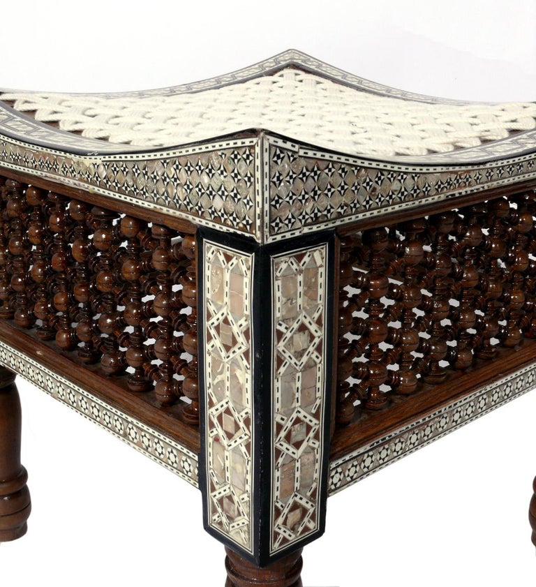 Moroccan Inlaid Stools For Sale at 1stDibs