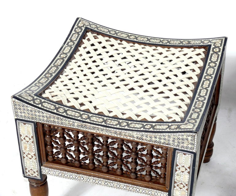 Moroccan Inlaid Stools For Sale at 1stDibs