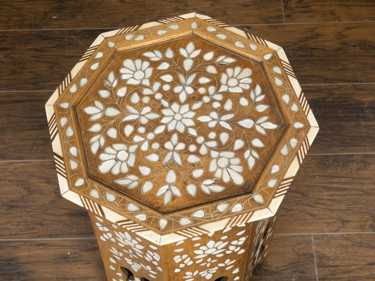 Moroccan Moorish Style 1920s Table with Octagonal Top and Mother of ...