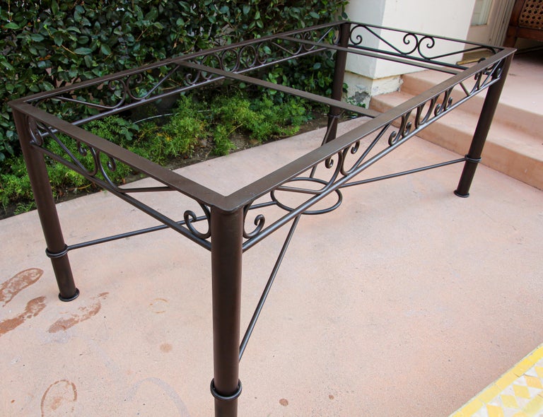Moroccan Mosaic Outdoor Tile Rectangular Dining Table at 1stDibs