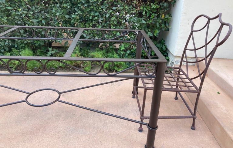 Moroccan Mosaic Outdoor Tile Rectangular Dining Table at 1stDibs