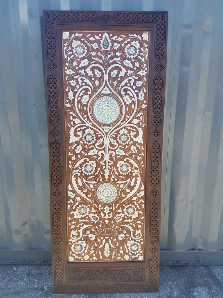 Moroccan Mother of Pearl Door, Walnut Wood For Sale at 1stDibs | walnut ...