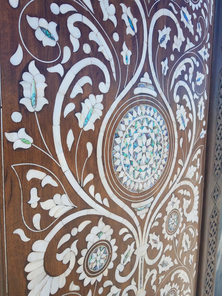 Moroccan Mother of Pearl Door, Walnut Wood For Sale at 1stDibs | walnut ...