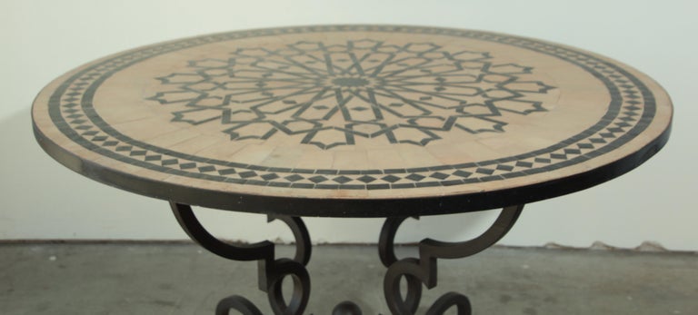 Moroccan Outdoor Table in Mosaic Fez Moorish Design at 1stDibs