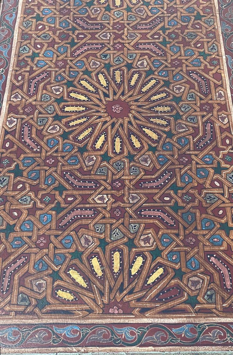 Moroccan Painted Wood Desk at 1stDibs