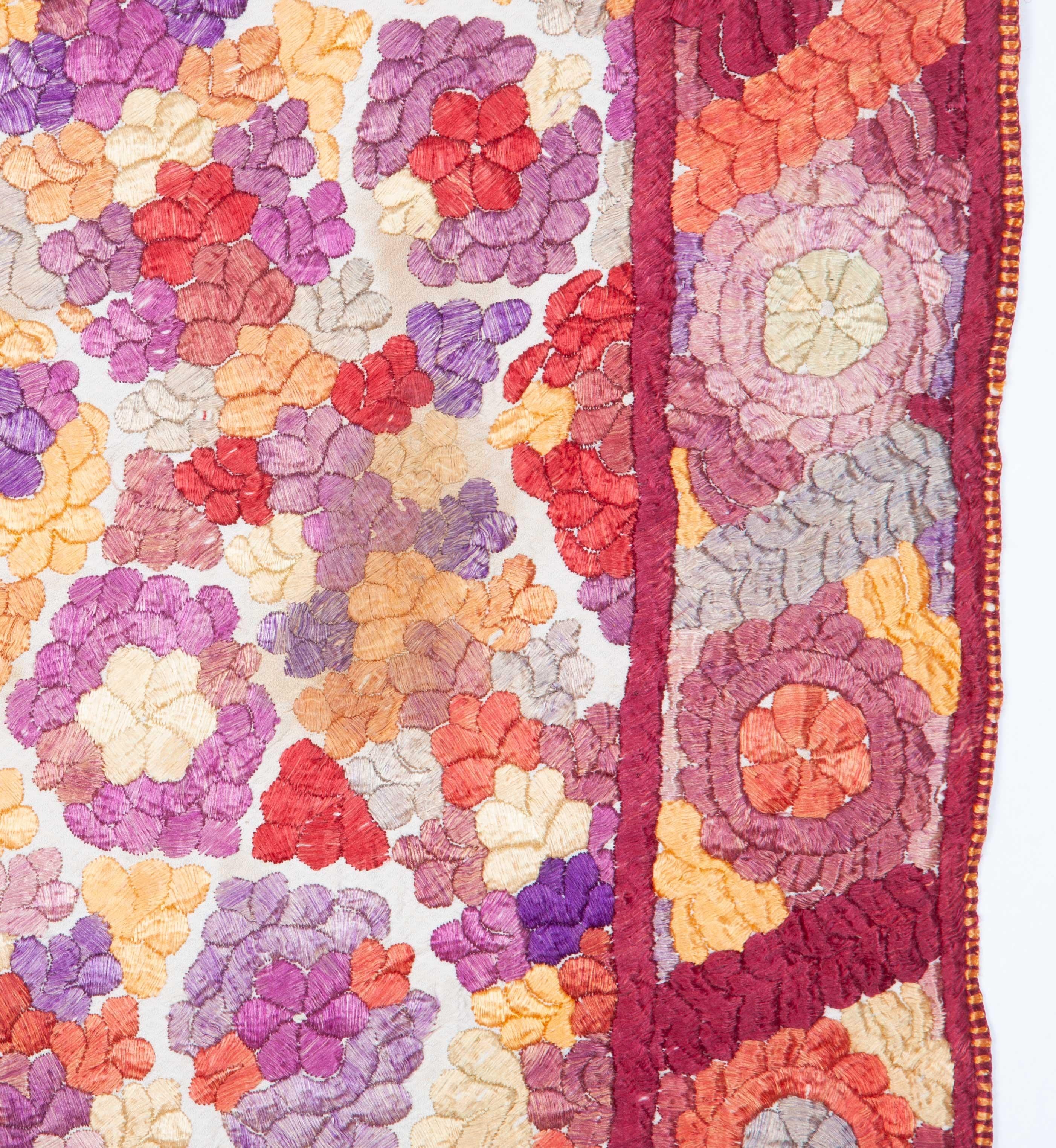 Moroccan Rabat Embroidered Chest Cover, Early 20th Century at 1stDibs