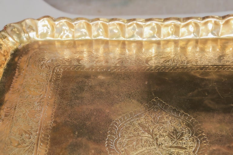 Moorish Rectangular Brass Tray Coffee Table at 1stDibs | large ...