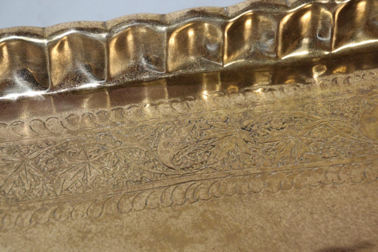 Moorish Rectangular Brass Tray Coffee Table at 1stDibs | large ...
