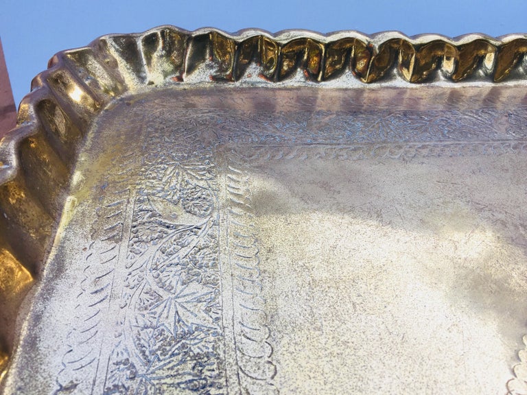 Moorish Rectangular Brass Tray Coffee Table at 1stDibs | large ...