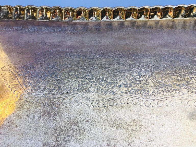 Moorish Rectangular Brass Tray Coffee Table at 1stDibs | large ...