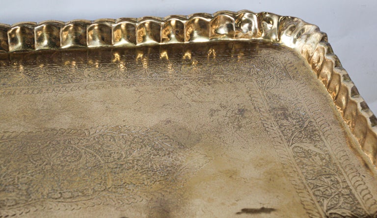 Moorish Rectangular Brass Tray Coffee Table at 1stDibs | large ...