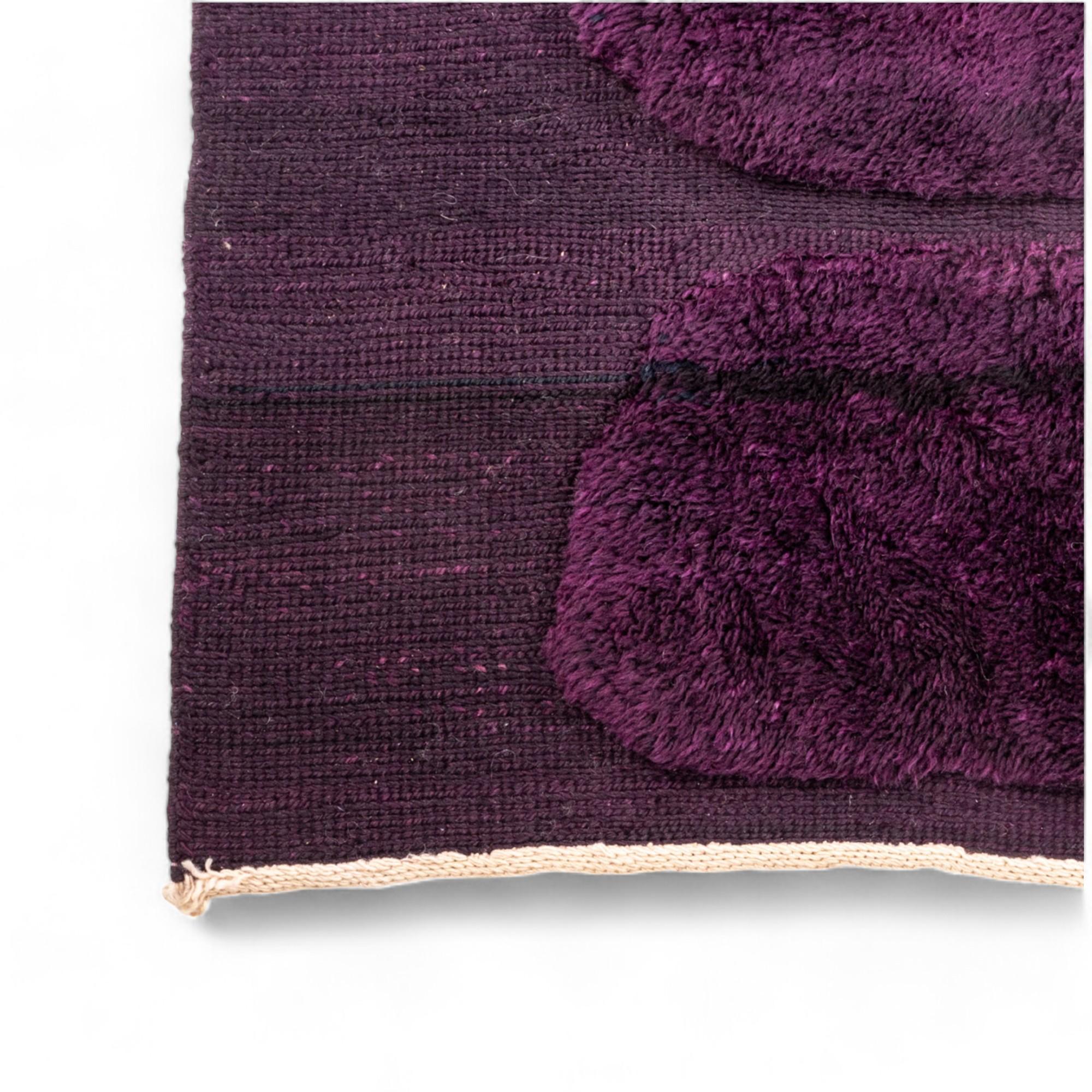 Moroccan Rug 5x8 FT Dunes Melody, Handwoven Purple Contemporary Design ...