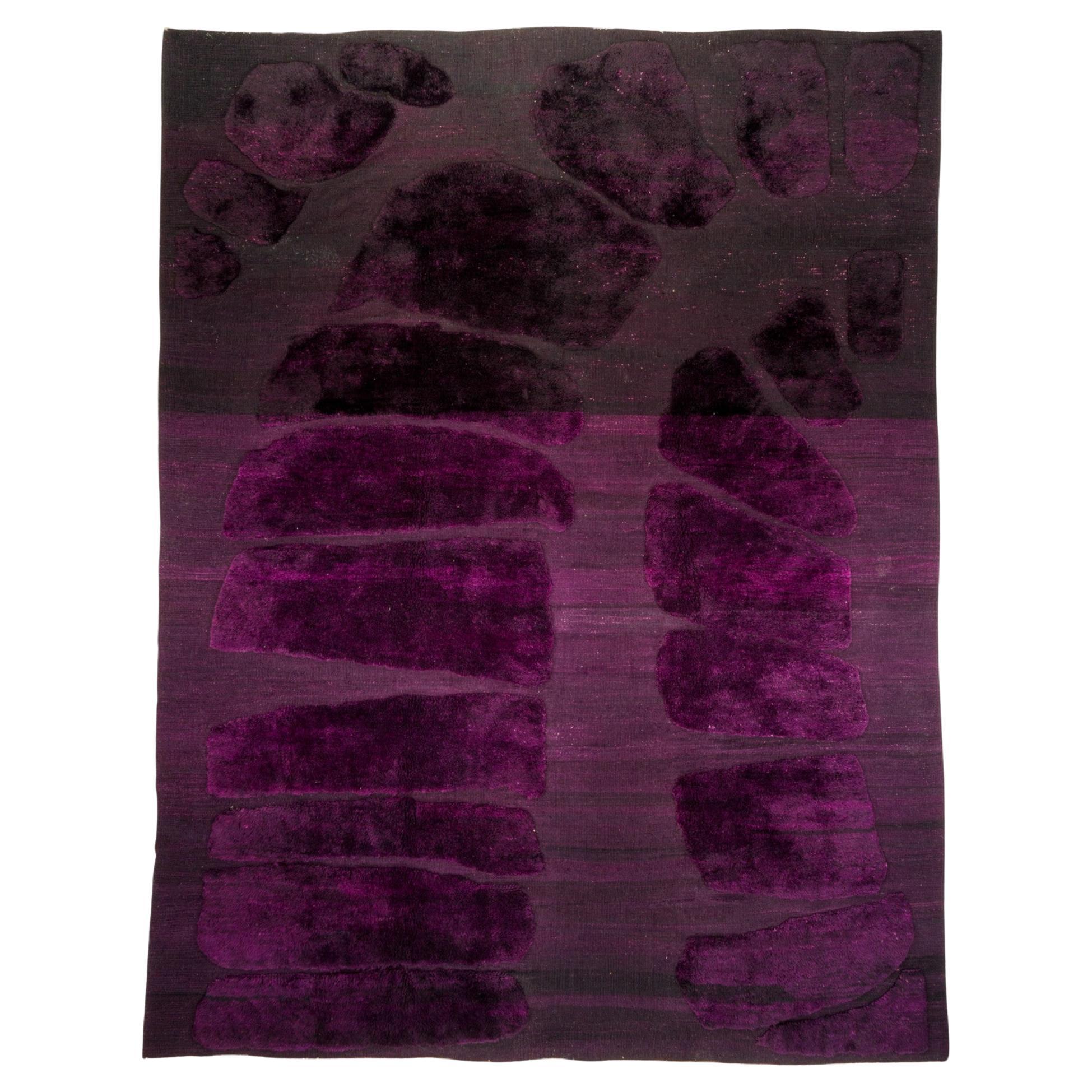 Moroccan Rug 12x15 FT Dunes Melody, Handwoven Purple Contemporary ...