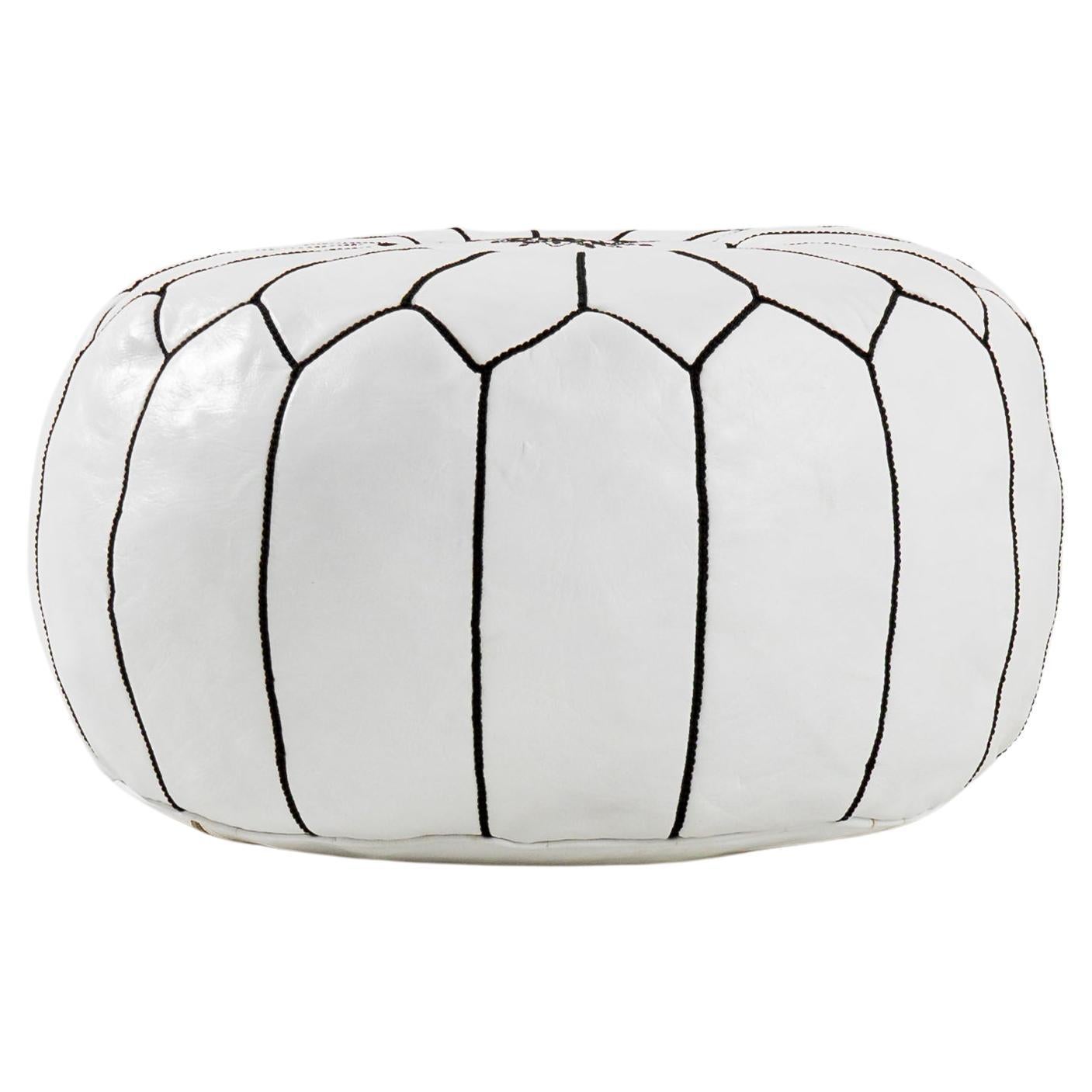 Moroccan Tresse Leather Chair - Black For Sale at 1stDibs