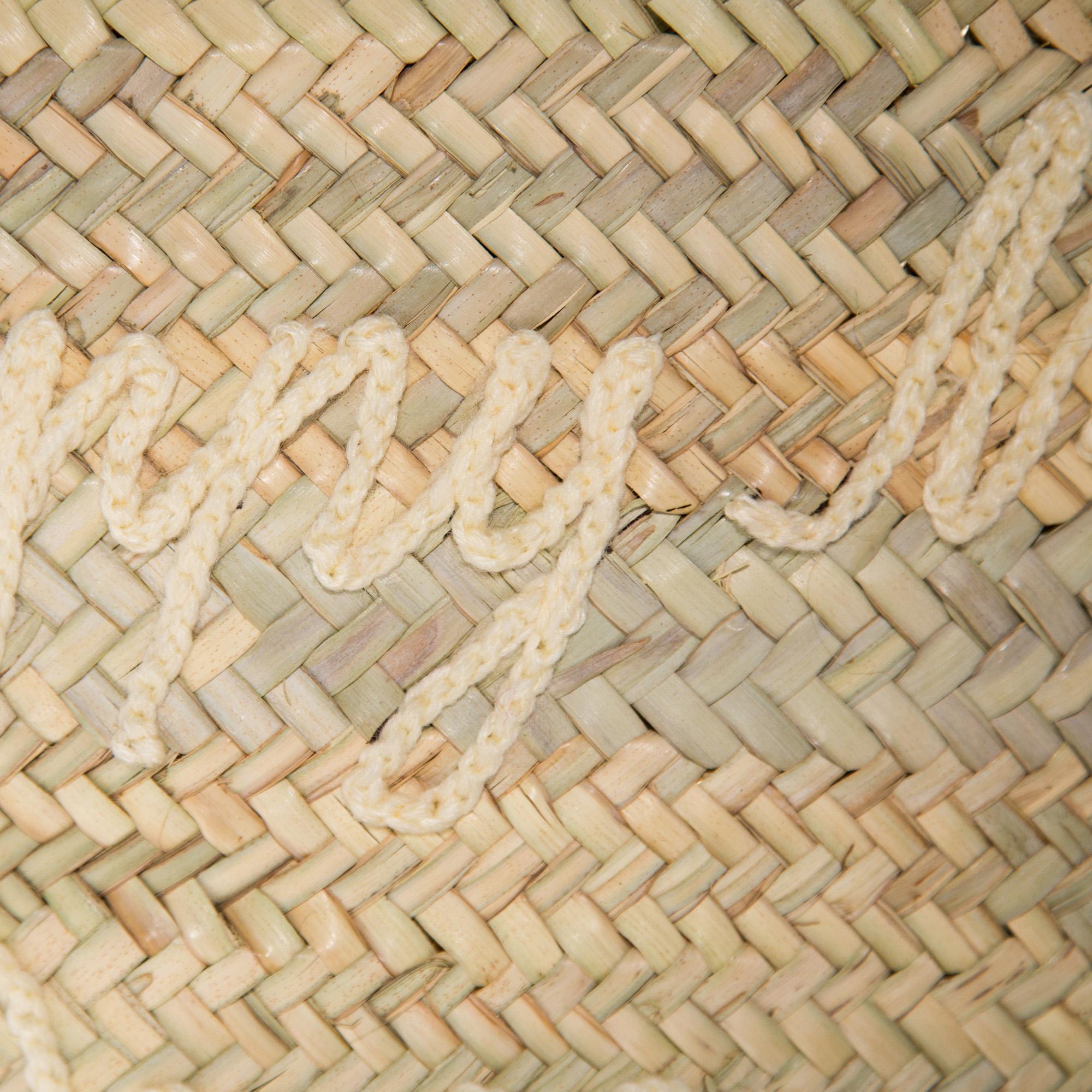 Moroccan Straw "Happy New Dreams" Tote Bag For Sale at 1stDibs