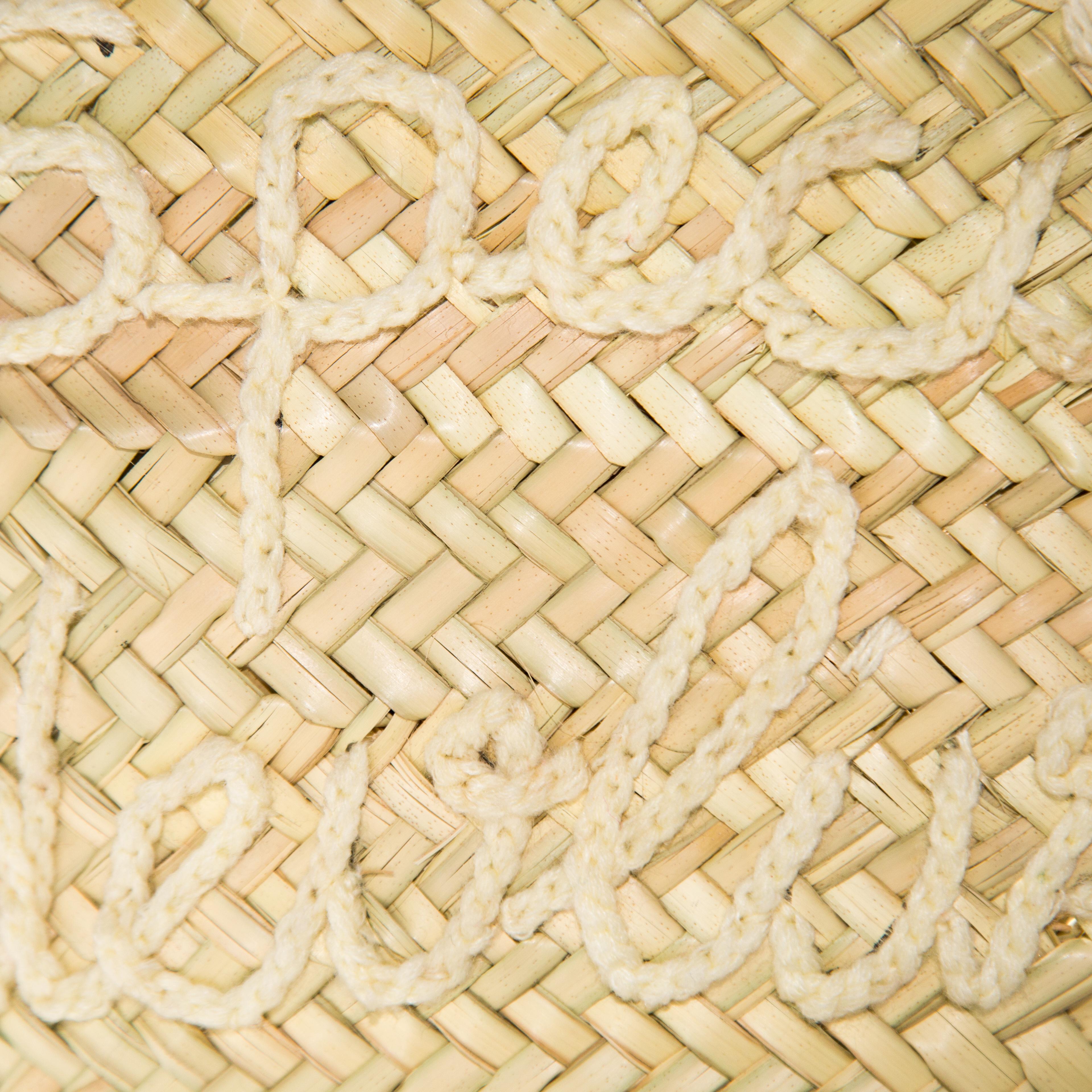 Moroccan Straw "Special Delivery" Tote Bag For Sale at 1stDibs