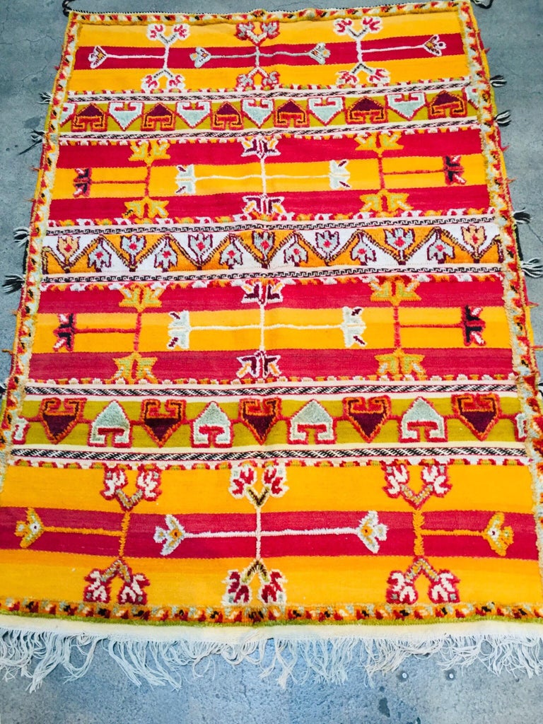 Moroccan Vintage African Tribal Rug, circa 1970 at 1stDibs