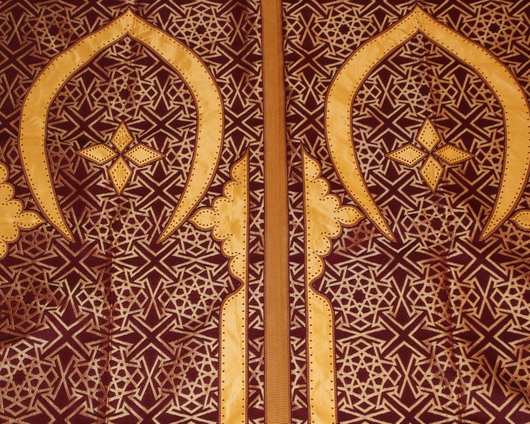 Moroccan Wall Hanging Hiti with Moorish Arches Red and Gold For Sale at ...