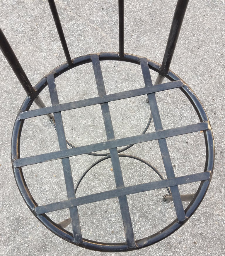 Moroccan Wrought Iron Chairs - Dining Room Round For Sale at 1stDibs