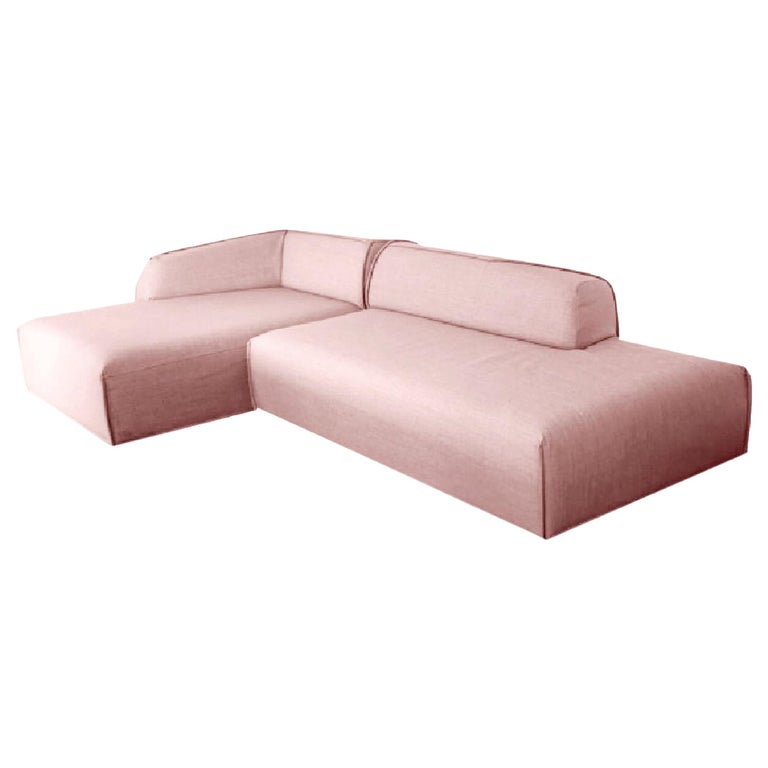 Moroso Blunt Block Modular Sofa System, Pink Sectional Sofa by Patricia ...