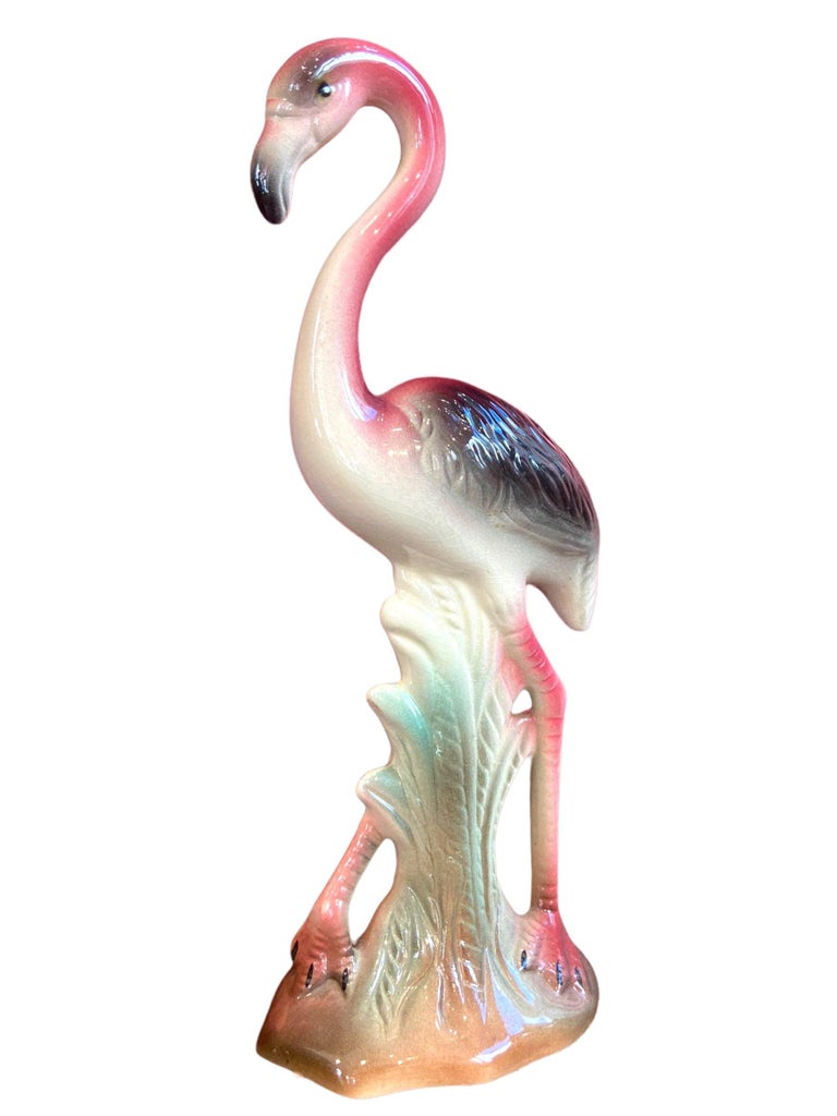 Morphew Abode 1950S Pink Art Deco Cermanic Walking Flamingo Sculpture ...