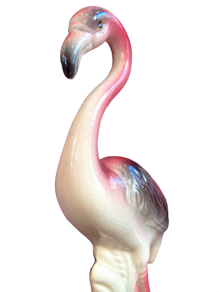 Morphew Abode 1950S Pink Art Deco Cermanic Walking Flamingo Sculpture ...
