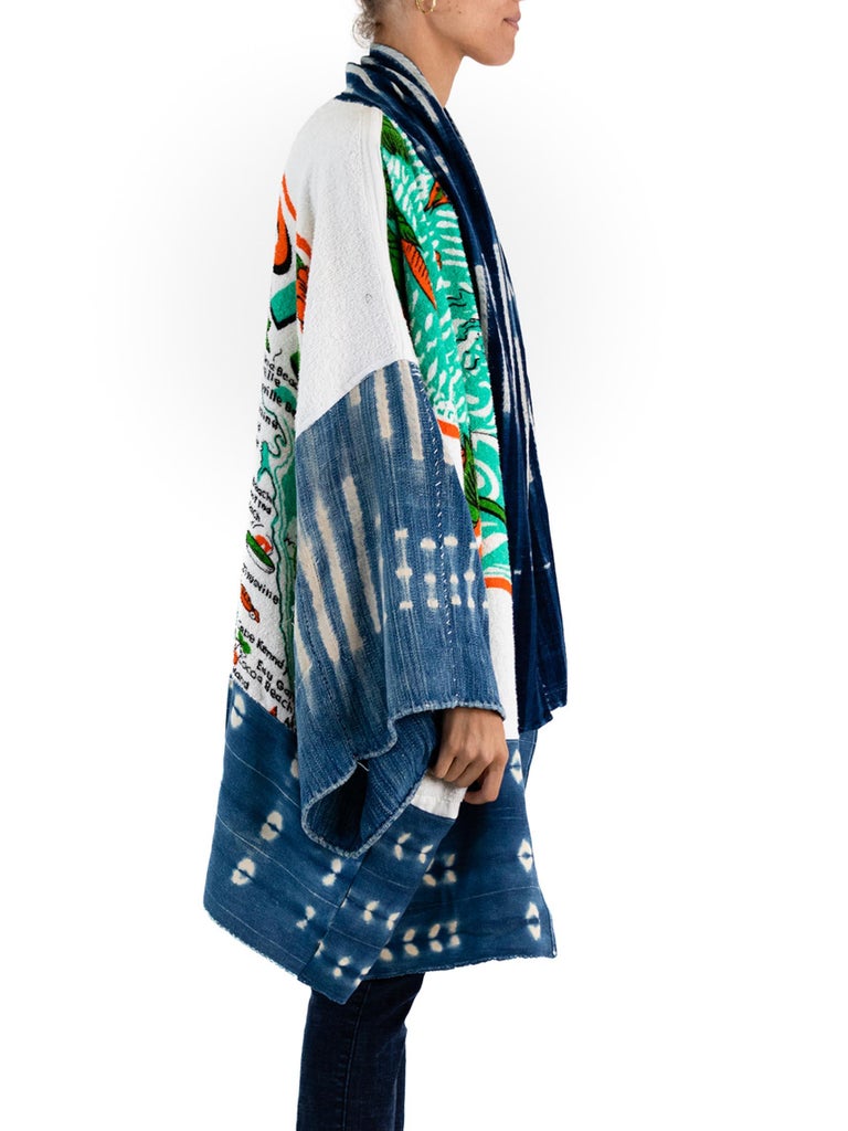 MORPHEW COLLECTION Cotton Terry Cloth and Indigo Florida Souvenir ...
