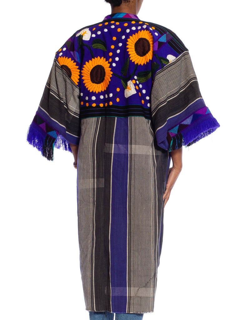 MORPHEW COLLECTION Royal Blue, Sunflower African Cotton Duster With ...