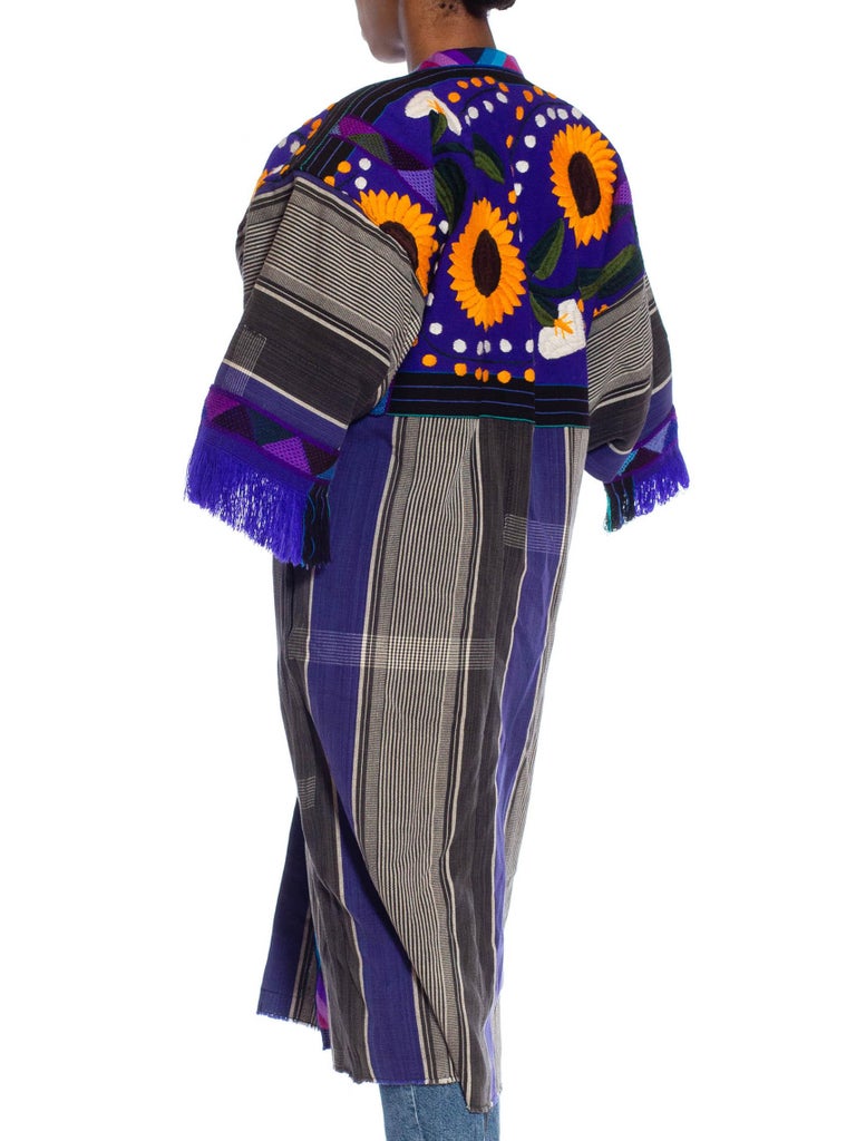 MORPHEW COLLECTION Royal Blue, Sunflower African Cotton Duster With ...