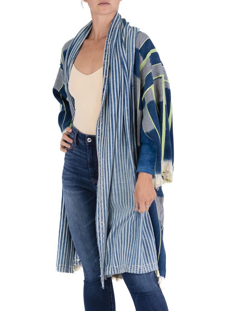Morphew Collection West African Indigo Cotton Unisex Beach Coat Duster ...