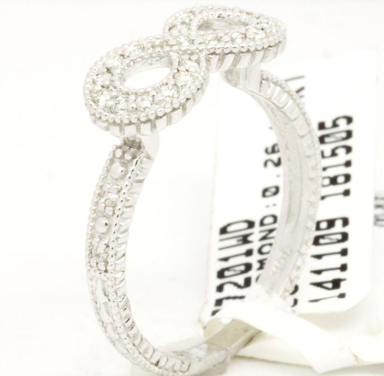 Morris and David 14 Karat White Gold 0.26 Carat Diamond Pave Infinity ...