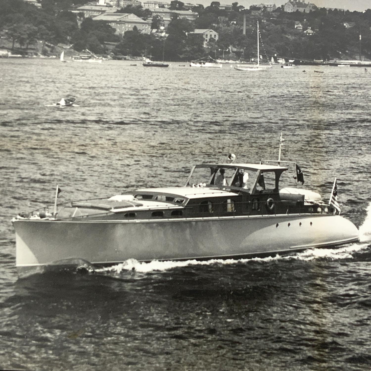 Morris Rosenfeld Silver Gelatin Photograph of the Vintage Motor Yacht ...