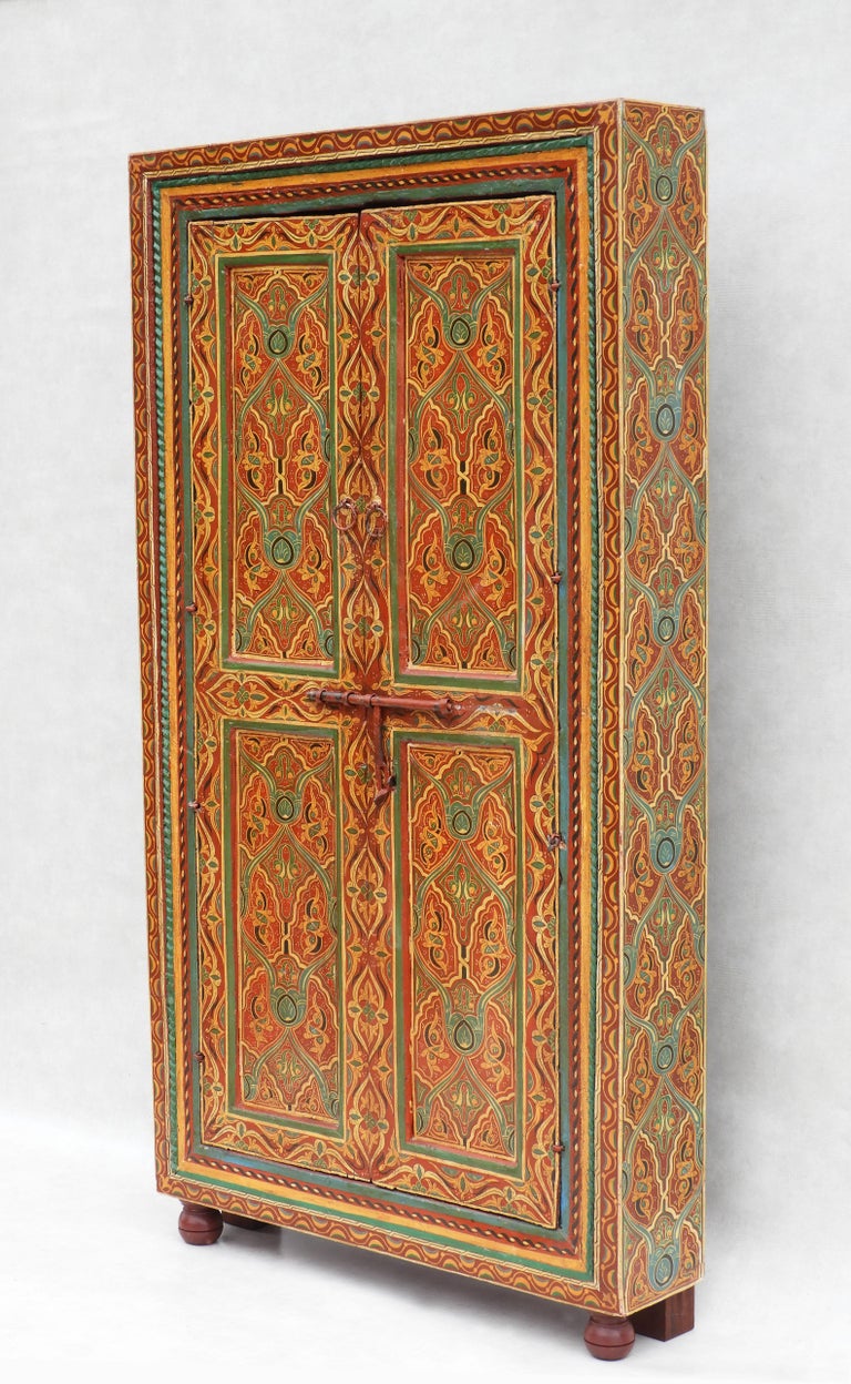 Morrocan Painted Open Backed Cupboard Early 20th Century Folk Art at ...