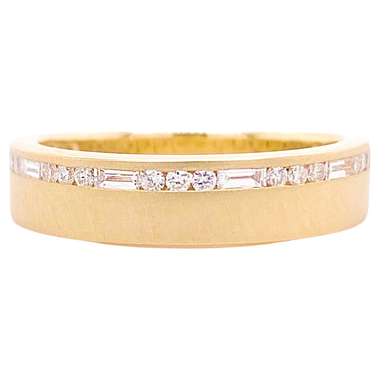 Morse Code Diamond Ring, Baguette and Round Diamonds Asymmetrical ...