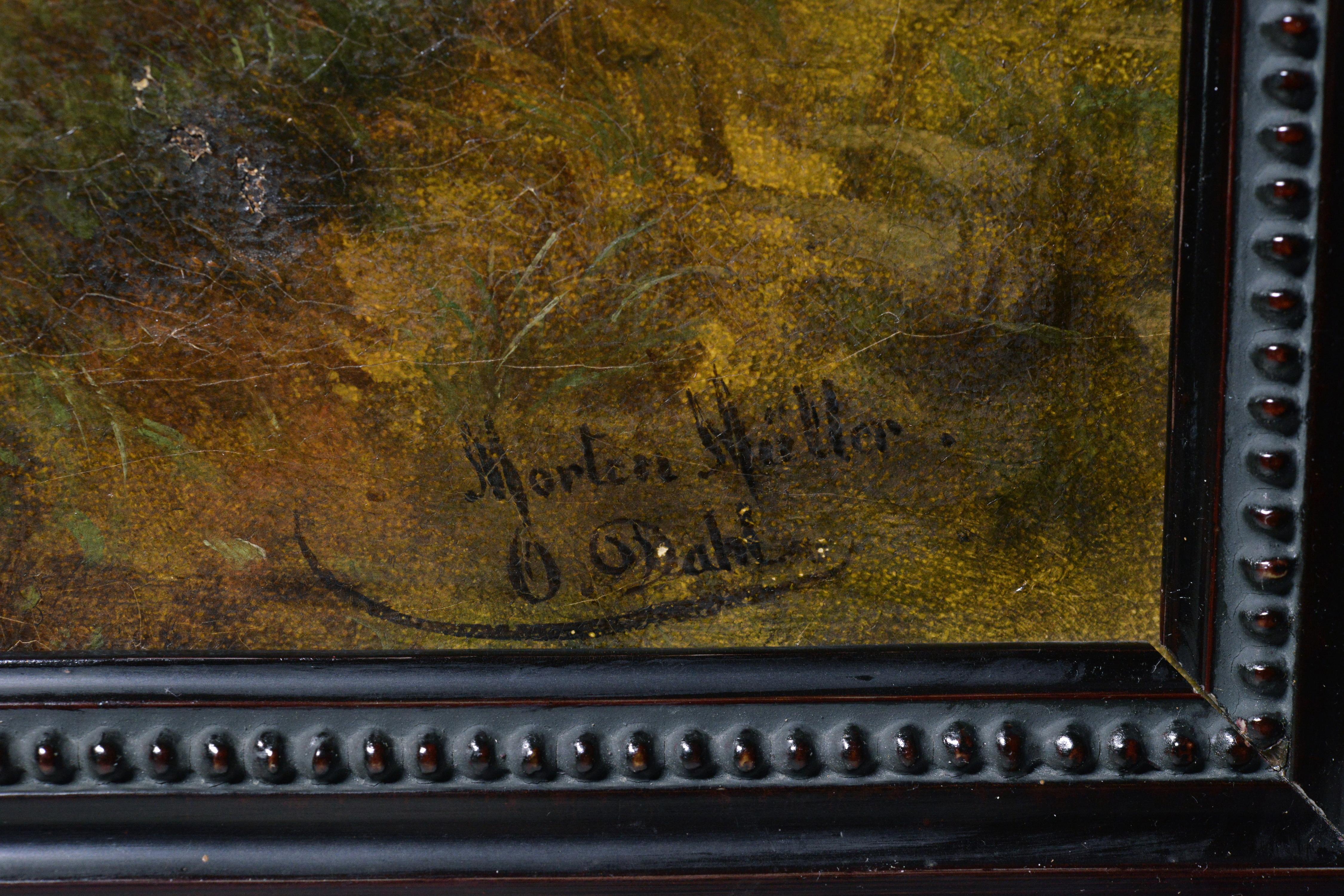 Norwegian landscape Windmill and shepherd boy Collaboration two famous artists For Sale at 1stDibs