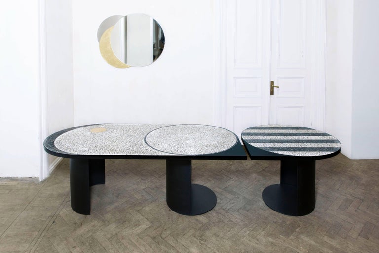 Mosaic Geometric Brass Table, Rooms For Sale at 1stDibs