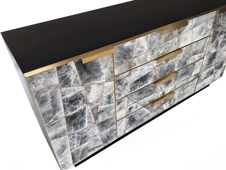 Mosaic Sideboard in Selenite and Bronze By Newell Design Studio For ...